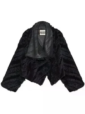 YVES SALOMON Cropped Draped Shearling Jacket