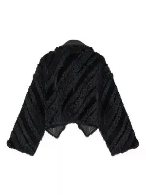 YVES SALOMON Cropped Draped Shearling Jacket