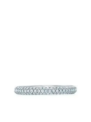 Kwiat 18kt White Gold Moonlight Three-row Pavé Diamond Ring - Silver