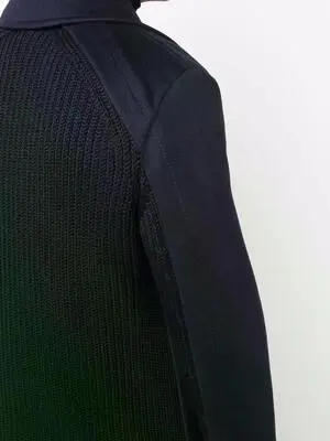Valentino Garavani Ribbed-panel Double-breasted Coat