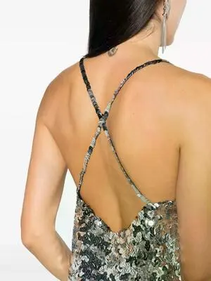 Sonia Rykiel Paris Sequin Embellished Square Neck Tank Top