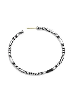 David Yurman Sterling Cable Hoop Earrings