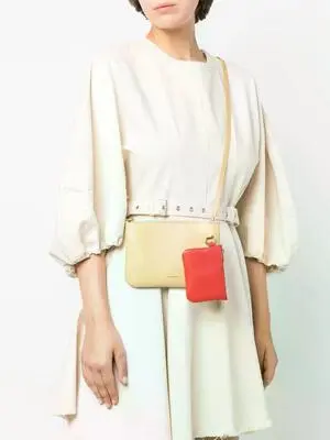 JIL SANDER Logo-lettering Leather Crossbody Bag - Neutrals