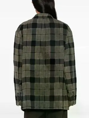 ZIGGY CHEN Check Pattern Blazer - Grey