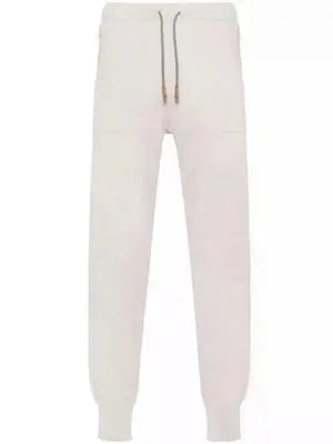 Eleventy Drawstring-fastening Cashmere Track Pants - Neutrals
