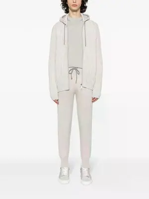 Eleventy Drawstring-fastening Cashmere Track Pants