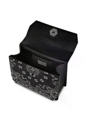 Philipp Plein Medium Superheroin Paisley Leather Bag