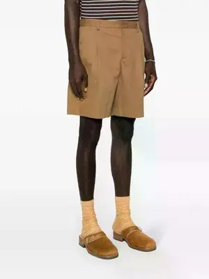 A.p.c. Pleated Cotton Shorts