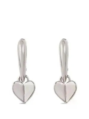 DINNY HALL Folded Heart Hoop Earrings