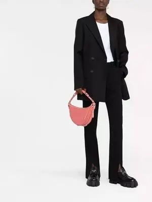 By Far Gib Crocodile-embossed Shoulder Bag