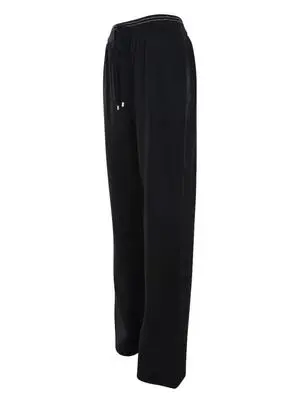 Lorena Antoniazzi Virgin Wool Track Pants With Drawstring Waistband