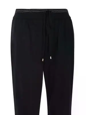 Lorena Antoniazzi Virgin Wool Track Pants With Drawstring Waistband
