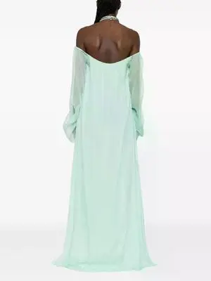 Amen Silk Chiffon Maxi Dress