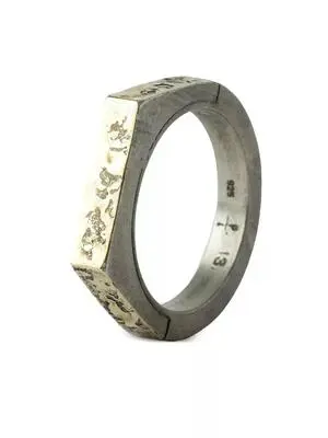 PARTS OF FOUR Sistema Gold-plated Ring - Silver