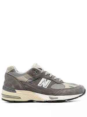 NEW BALANCE Paneled Lace-up Sneakers - Grey