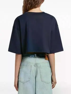 Marni Logo-print Cropped Cotton T-shirt