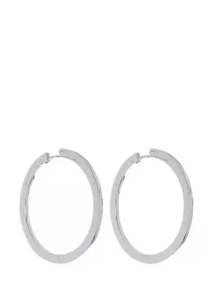 CADAR 18kt White Gold Hoop Earrings - Silver