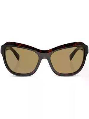 Prada Pilot Sunglasses With Tortoiseshell Detailing - Brown