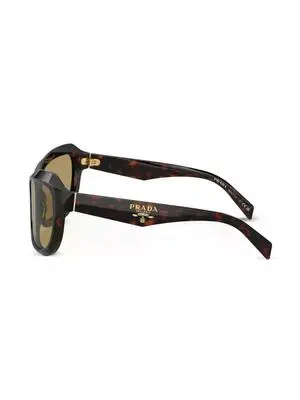 Prada Pilot Sunglasses With Tortoiseshell Detailing