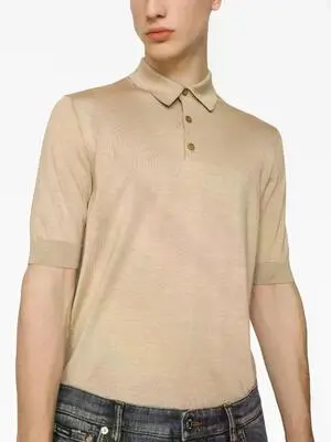Dolce & Gabbana Short-sleeve Silk Polo Shirt