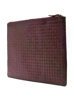 Dragon Diffusion Interwoven Leather Clutch Bag