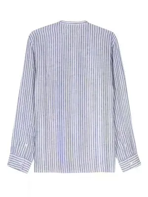 Officine Générale Striped Linen Blend Shirt