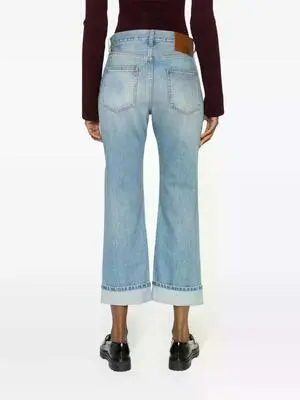 Victoria Beckham Logo-patch Cotton Straight Jeans