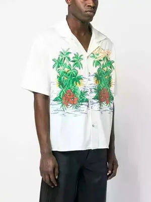 Rhude Palmas Snap Short-sleeve Shirt