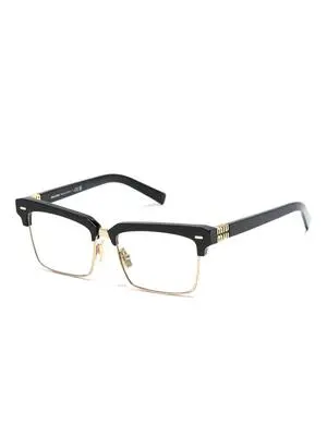 Miu Miu Mu10zs Rectangle-frame Glasses - Black