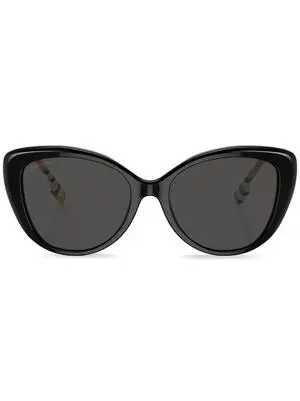 Burberry Vintage-check Cat-eye Sunglasses - Black