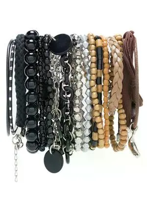 AMIR SLAMA Charm Bracelet Set - Black