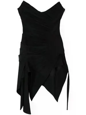 MUGLER Asymmetric Bustier Mini Dress