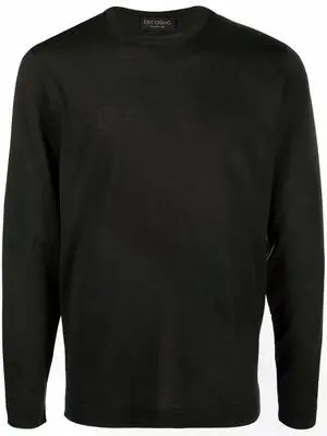DELL'OGLIO Crew-neck Merino Jumper - Green