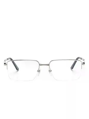 Cartier Rectangular-frame Glasses - Silver