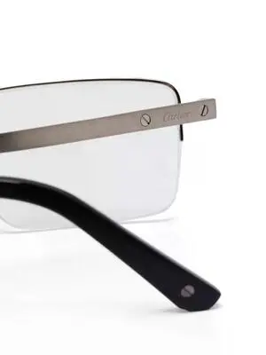 Cartier Rectangular-frame Glasses - Silver