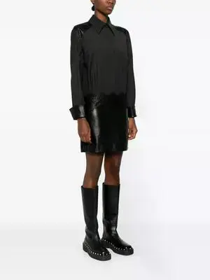 Alberta Ferretti Paneled Shirt-dress