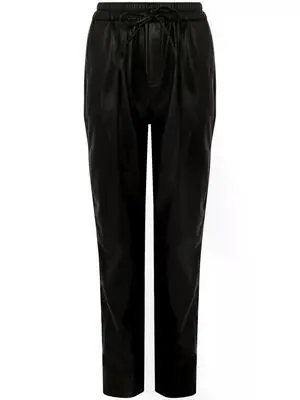 EMMA E GAIA Faux-leather Straight Leg Pants