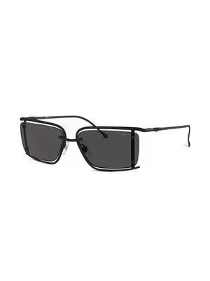 DIESEL® Rectangle Frame Metal Sunglasses