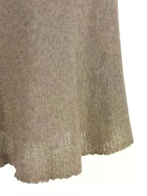 LISA YANG Kelsy Flared Knit Skirt - Brown