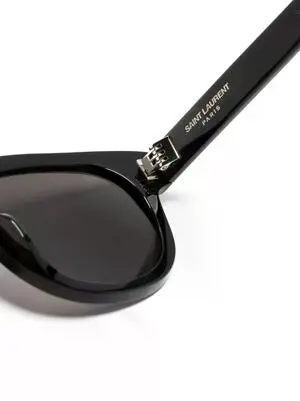 Saint Laurent Sl 571 Round-frame Sunglasses - Black