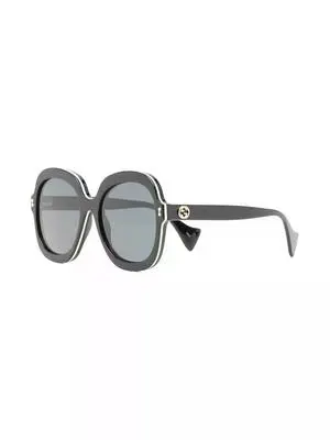 Gucci Logo-plaque Square-frame Sunglasses