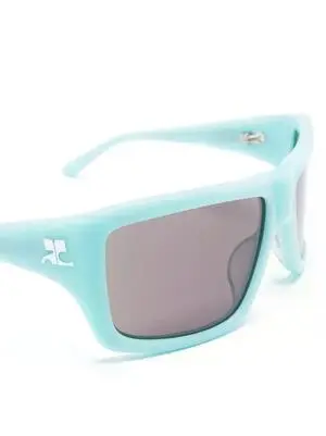 COURREGES Engraved-logo Square-frame Sunglasses