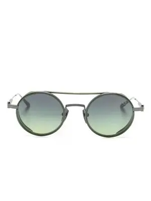 AKONI Eres Round-frame Sunglasses - Silver