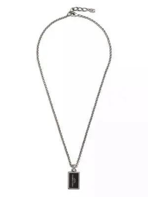 Dolce & Gabbana Logo-plaque Necklace - Silver