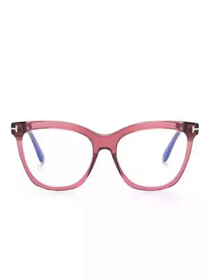 TOM FORD Square-frame Glasses - Red