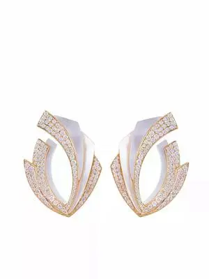 ANANYA 18kt Yellow Mogra Light Blossom Clip-on Earrings - Gold