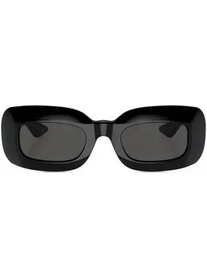 Oliver Spencer 1966c Rectangle-frame Sunglasses - Black