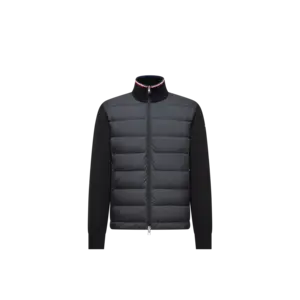 Moncler Padded Zip-up Cotton Cardigan - Black