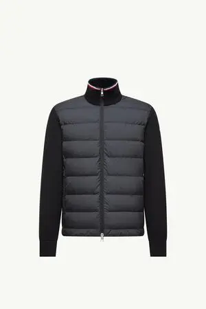 Moncler Padded Zip-up Cotton Cardigan - Black