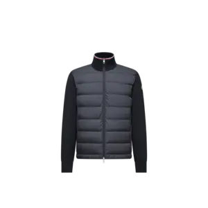 Moncler Padded Zip-up Cotton Cardigan - Blue